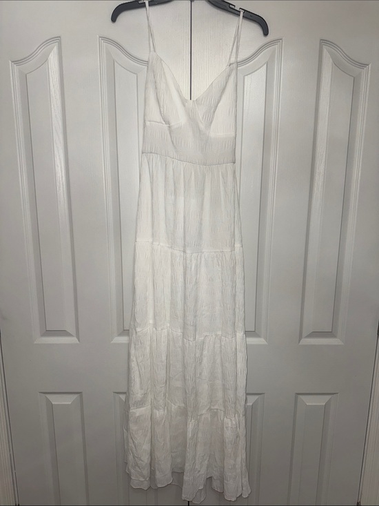 SHEIN | Dresses | Shein White Tiered Spaghetti Strap Maxi Dress | Poshmark
